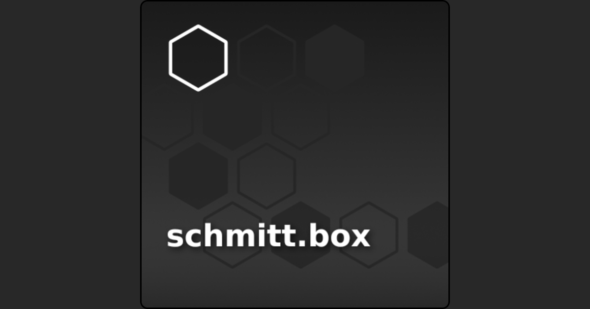 schmitt.box - Profile | .box